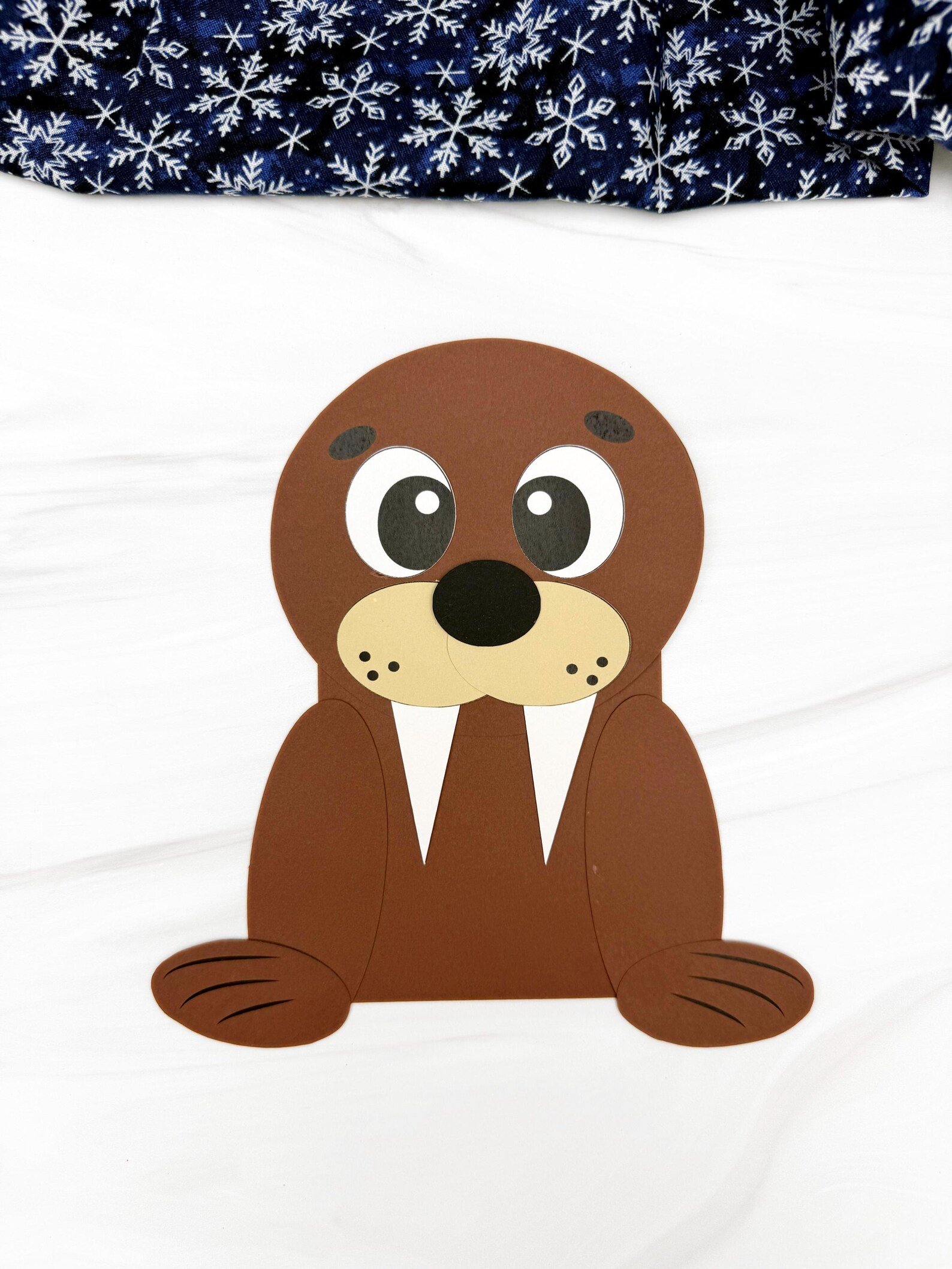 Walrus Shape Craft Template | Daycare Winter Idea | Arctic Animal ...