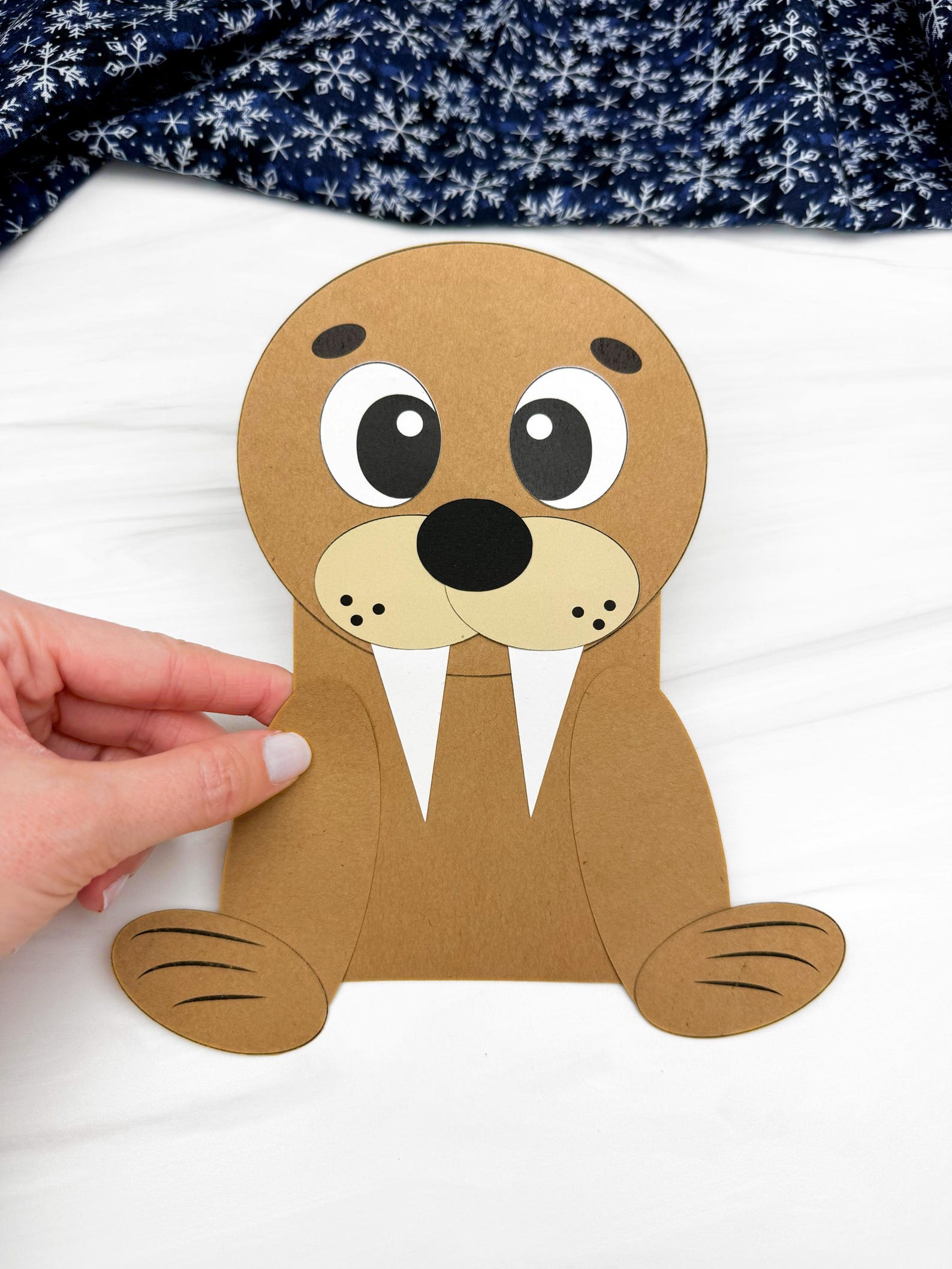 Walrus Shape Craft Template | Daycare Winter Idea | Arctic Animal ...