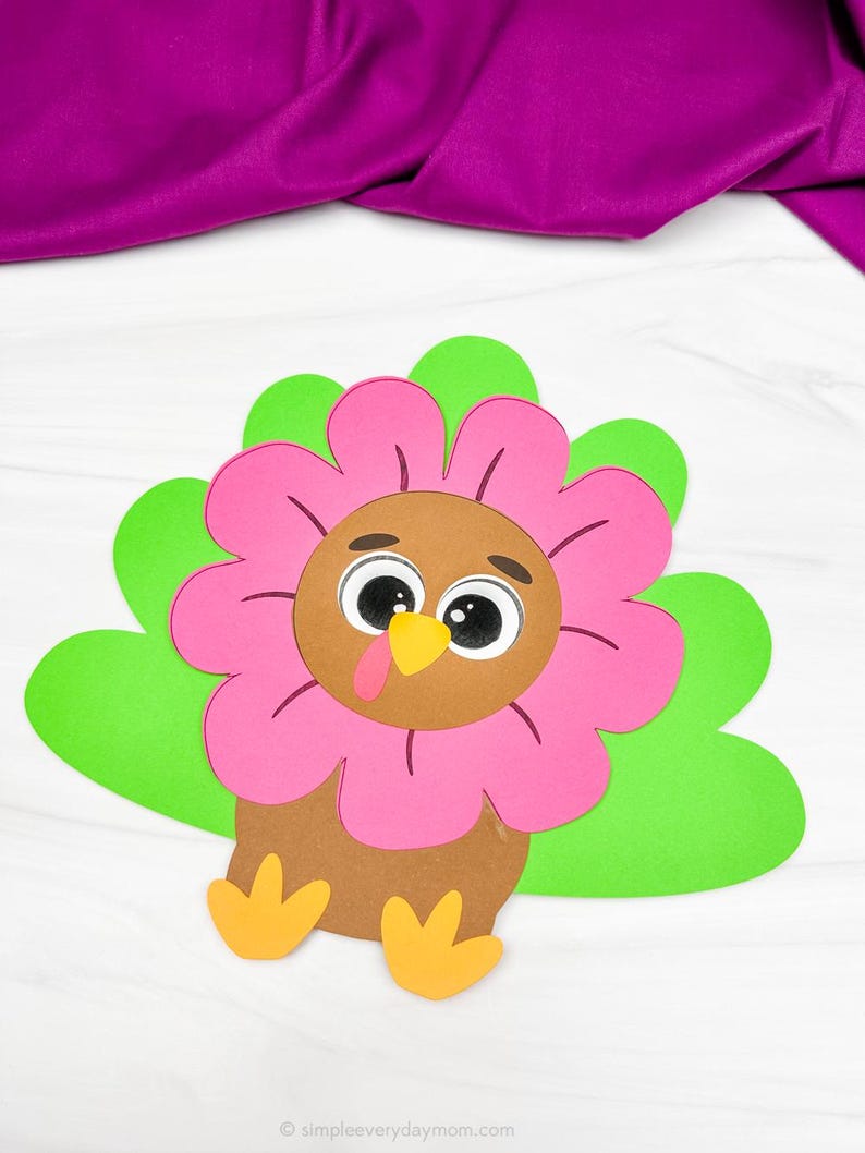 Flower Disguise Turkey Idea | Printable Hide the Turkey Kit for Girls ...