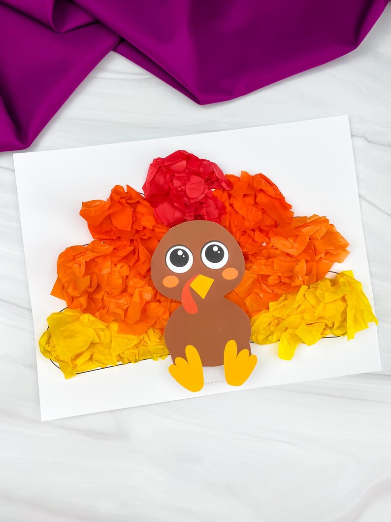Build A Turkey Craft Template for Kids | Printable Thanksgiving Fine ...