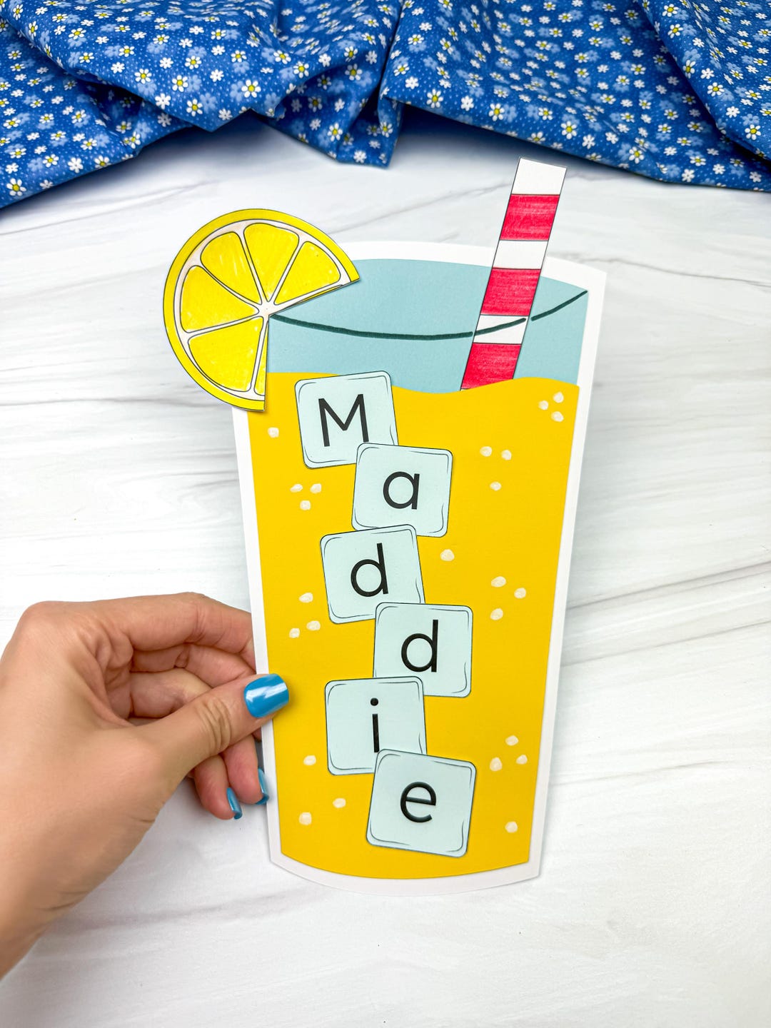 Lemonade Name Craft Template | Summer Kids Activity | Group Craft ...