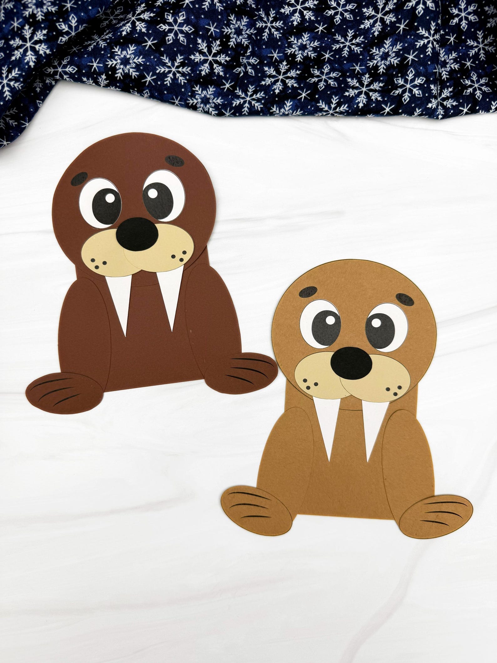 Walrus Shape Craft Template | Daycare Winter Idea | Arctic Animal ...