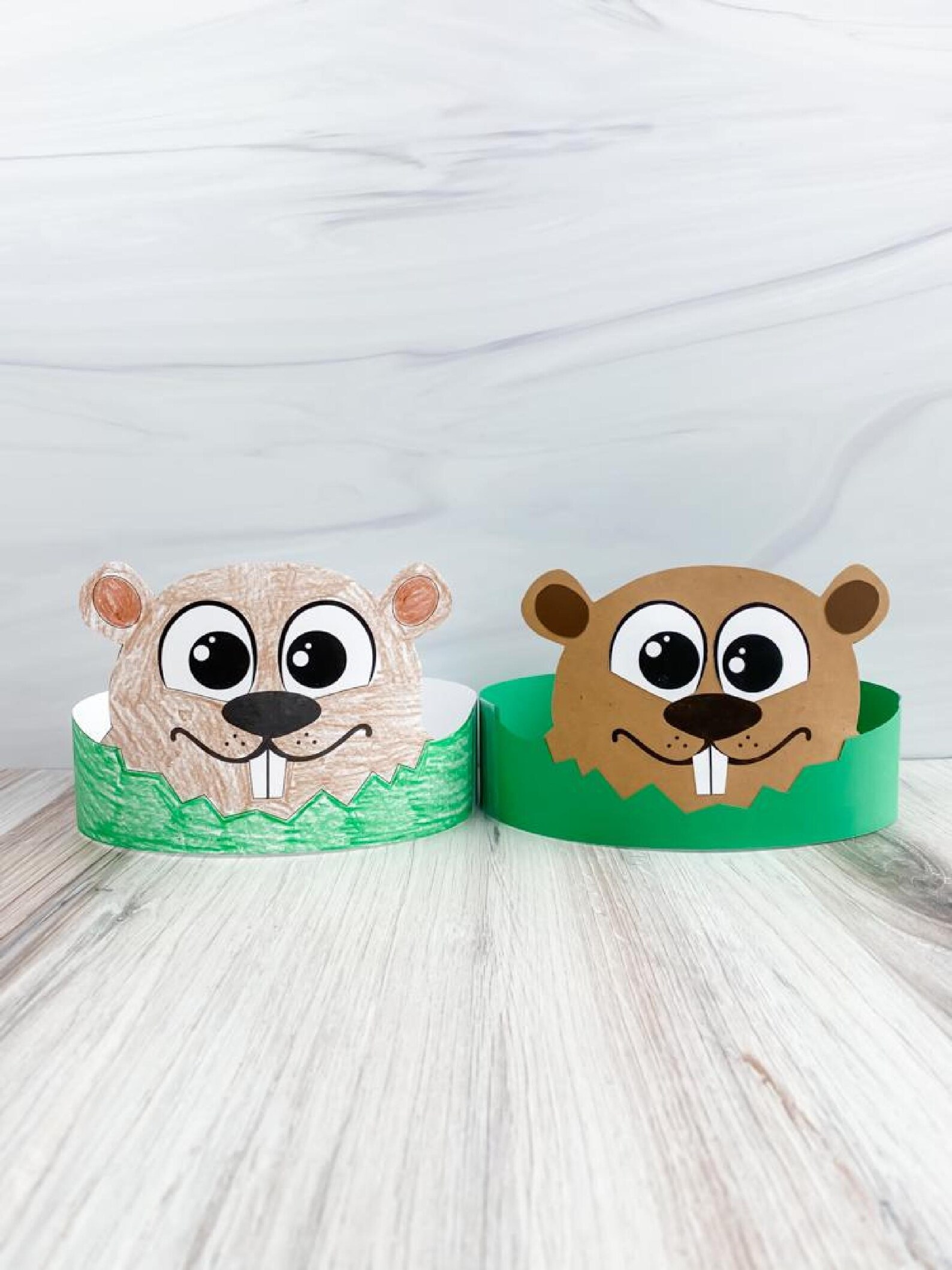 Groundhog Headband Craft Template | Daycare Winter Ideas | Kids ...