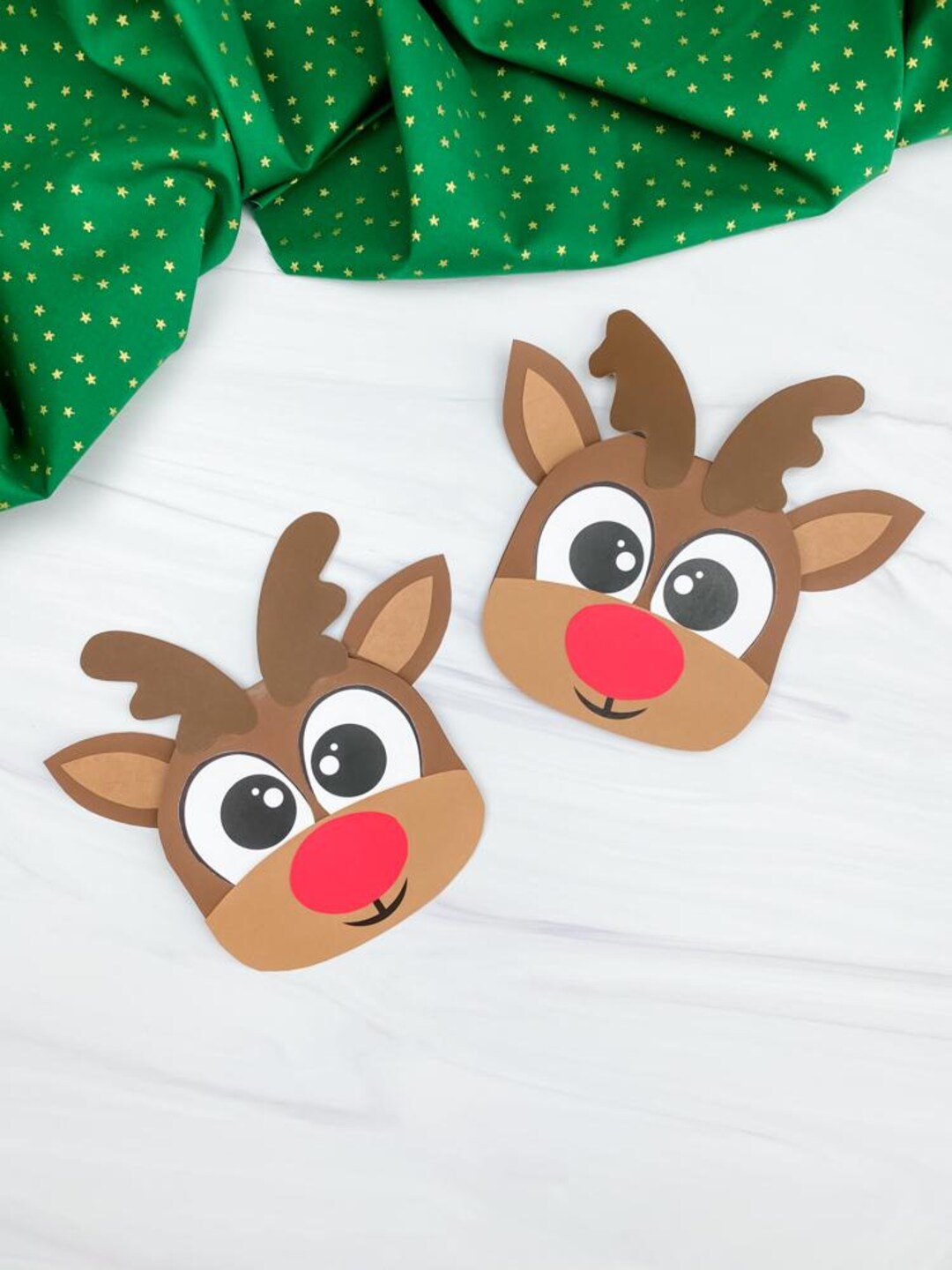 Reindeer Card Craft Template | Christmas Class Centers Craft | Holiday ...