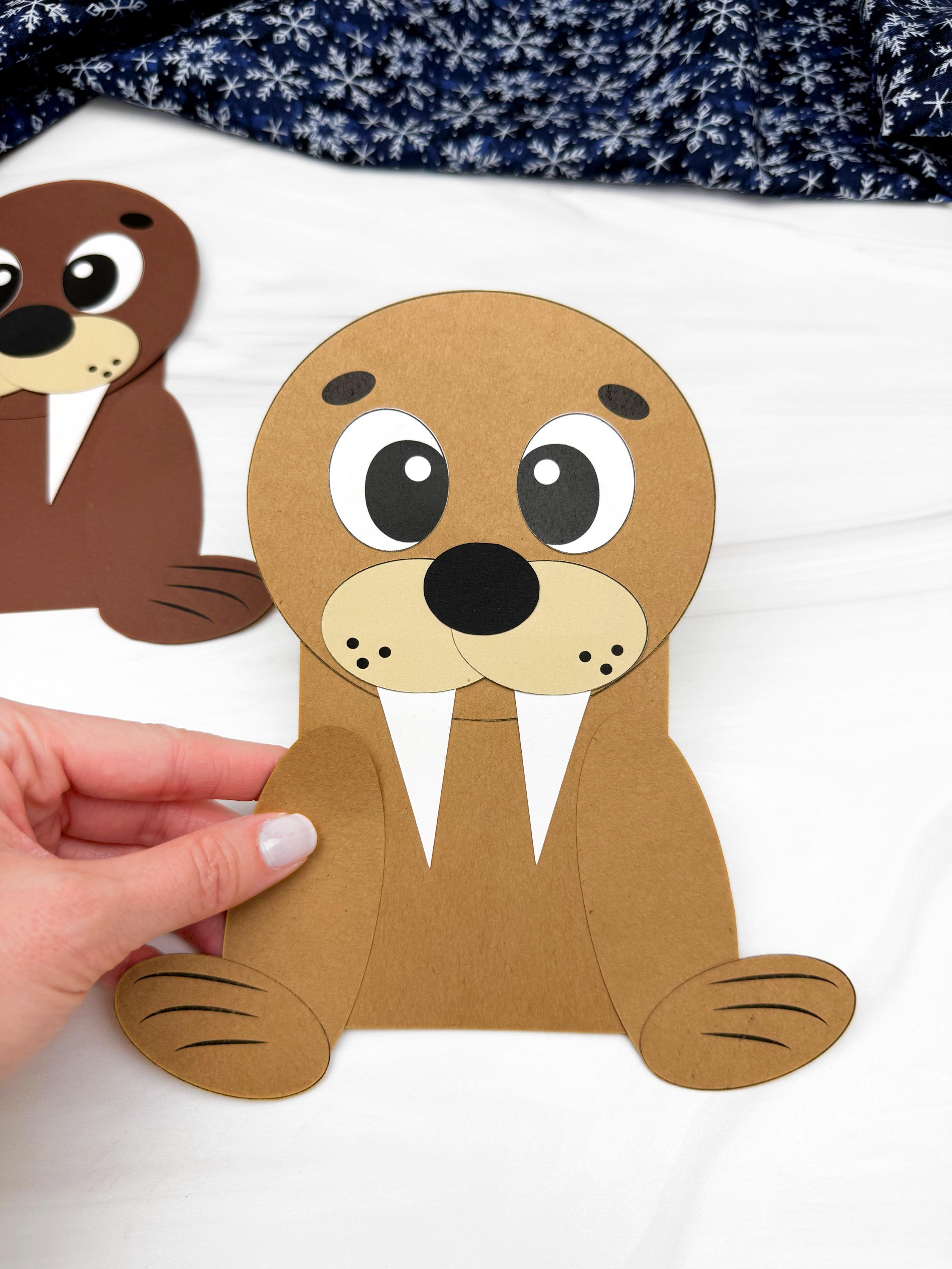Walrus Shape Craft Template | Daycare Winter Idea | Arctic Animal ...