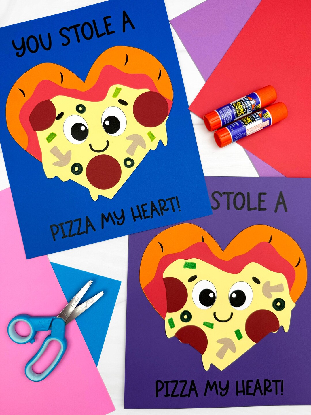 Pizza Valentine Craft Template | TK Classroom Idea | Fun Vday Activity ...