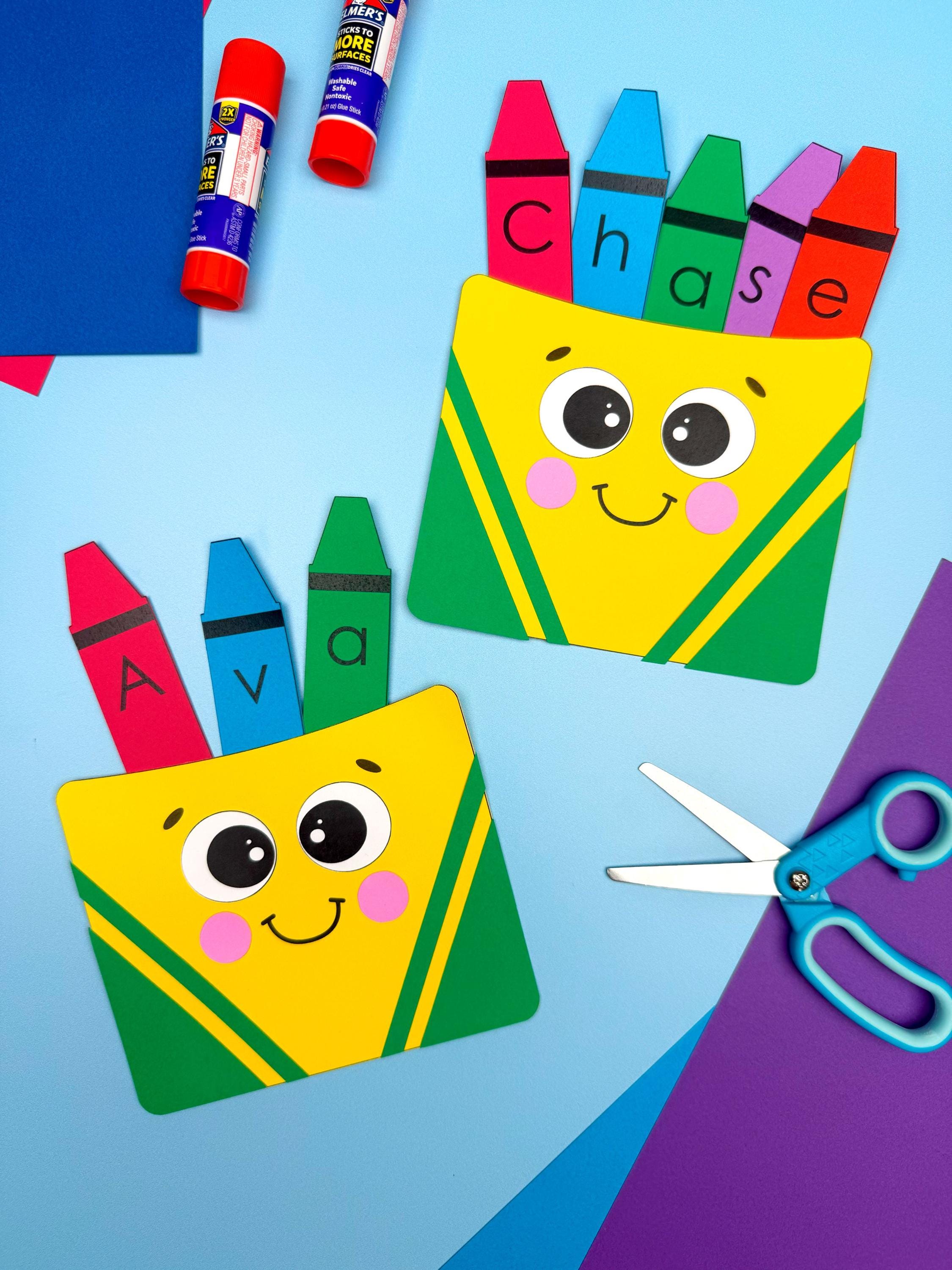 Printable Crayon Box Name Craft Template: Back to School Activity (PDF ...