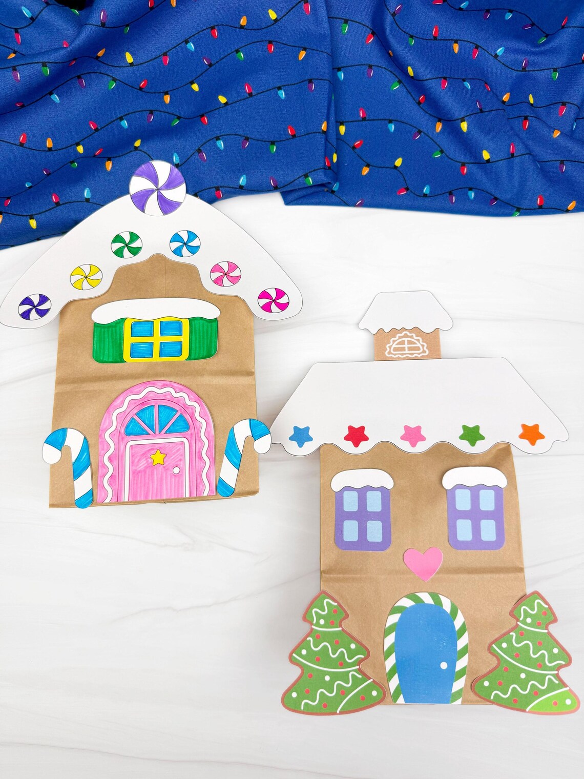 Printable Gingerbread Paper Bag House Kit | Christmas Classroom Craft ...