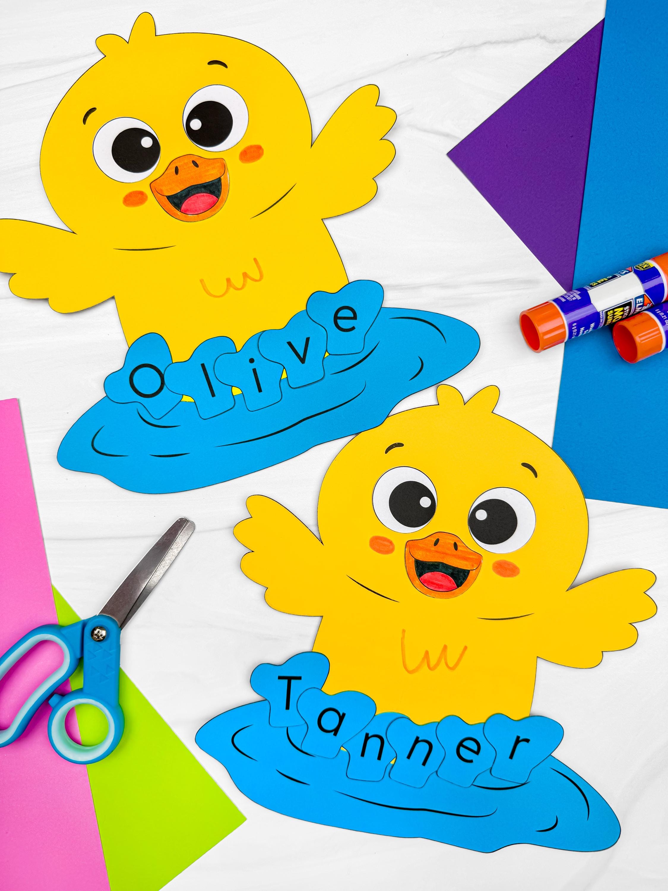 Duck Name Craft Template | Class Name Display | Spring Bulletin Idea ...