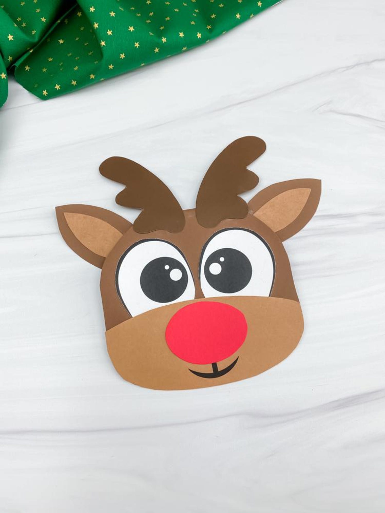 Reindeer Card Craft Template | Christmas Class Centers Craft | Holiday ...