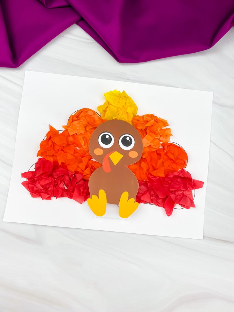 Build A Turkey Craft Template for Kids | Printable Thanksgiving Fine ...