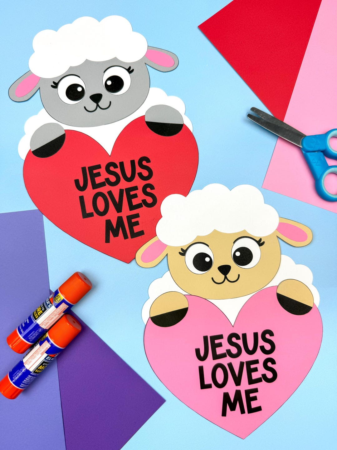 Jesus Loves Me Valentine Craft Template | - Etsy