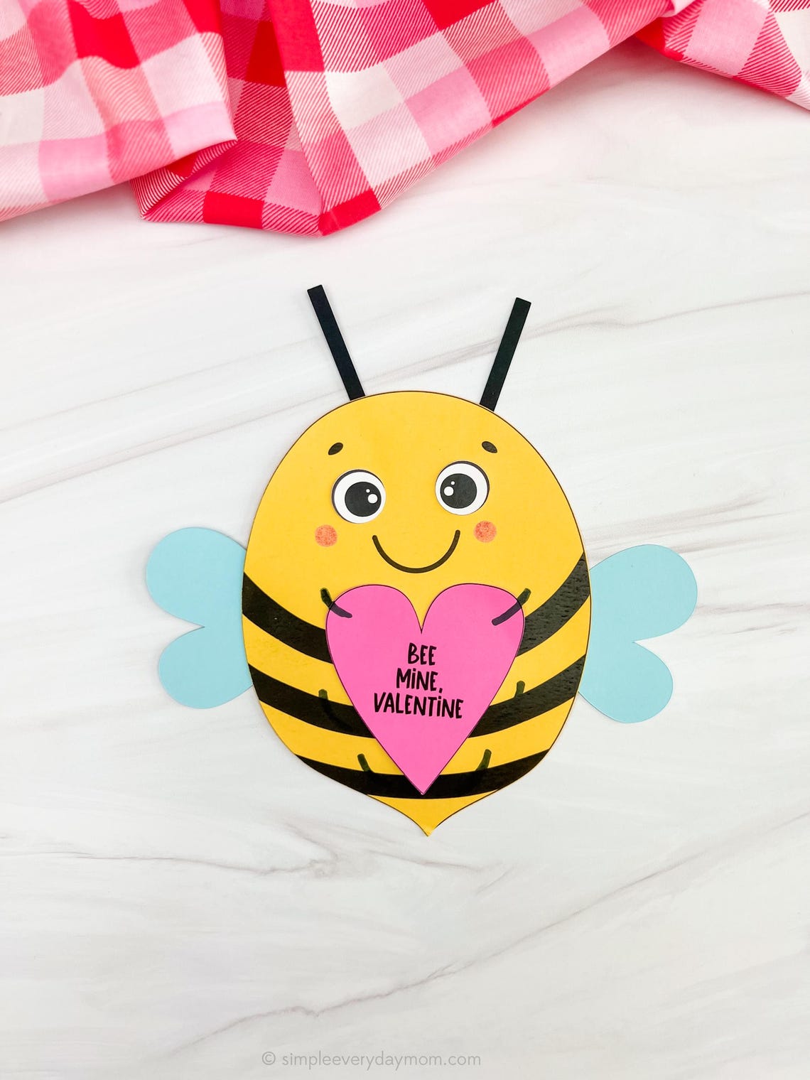 Bee Valentine Craft Template | Make Your Own Bee Activity | Group Craft ...