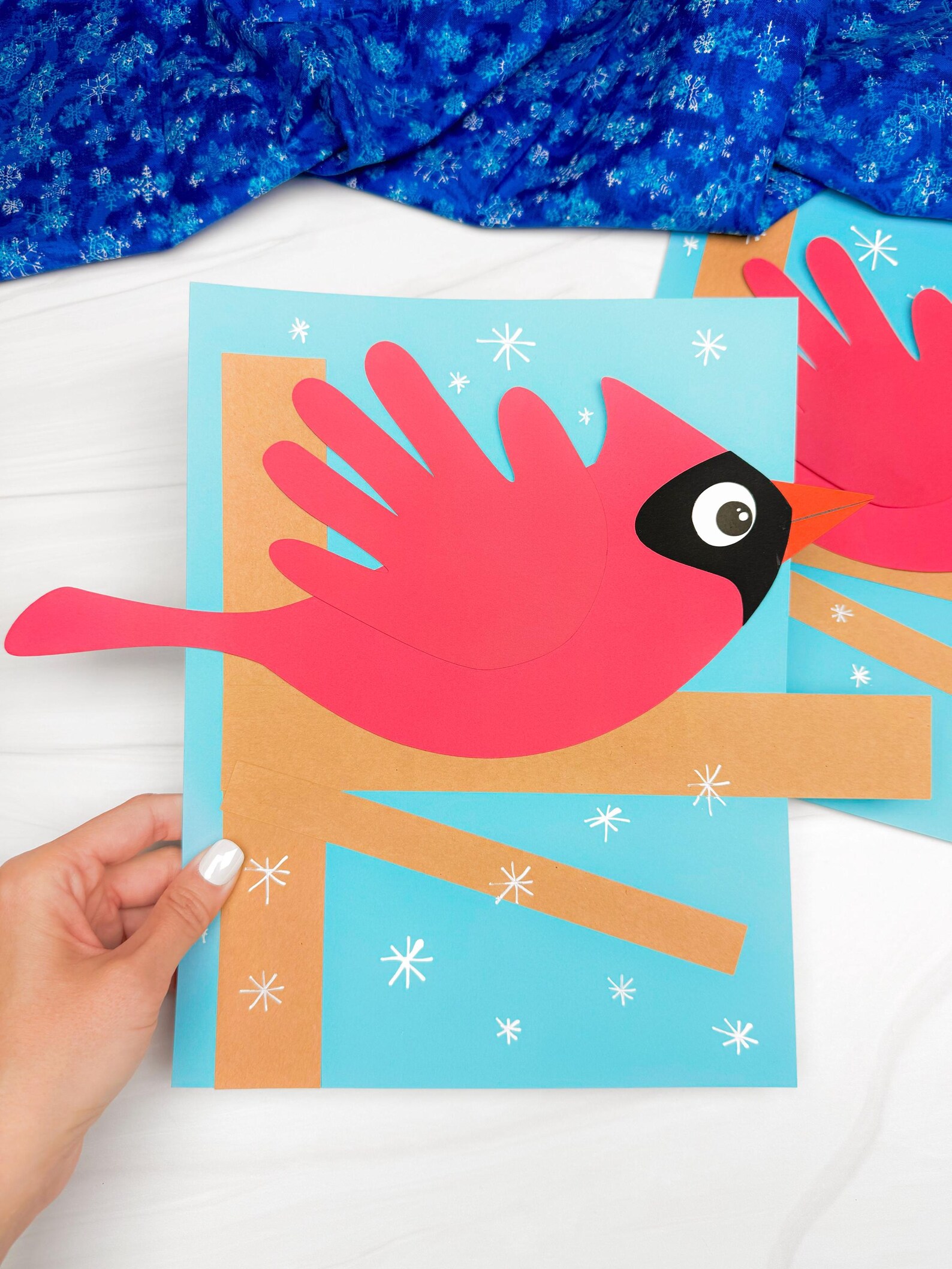 Handprint Cardinal Craft Template | Daycare Winter Idea | January ...