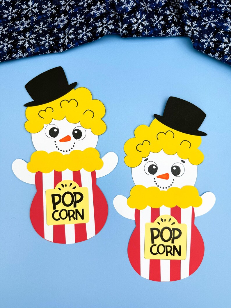 Popcorn Snowman Disguise Kit Template | Winter Disguise Idea | Kids ...