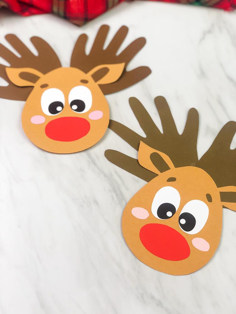 Handprint Reindeer Craft Template | Printable Christmas Keepsake ...