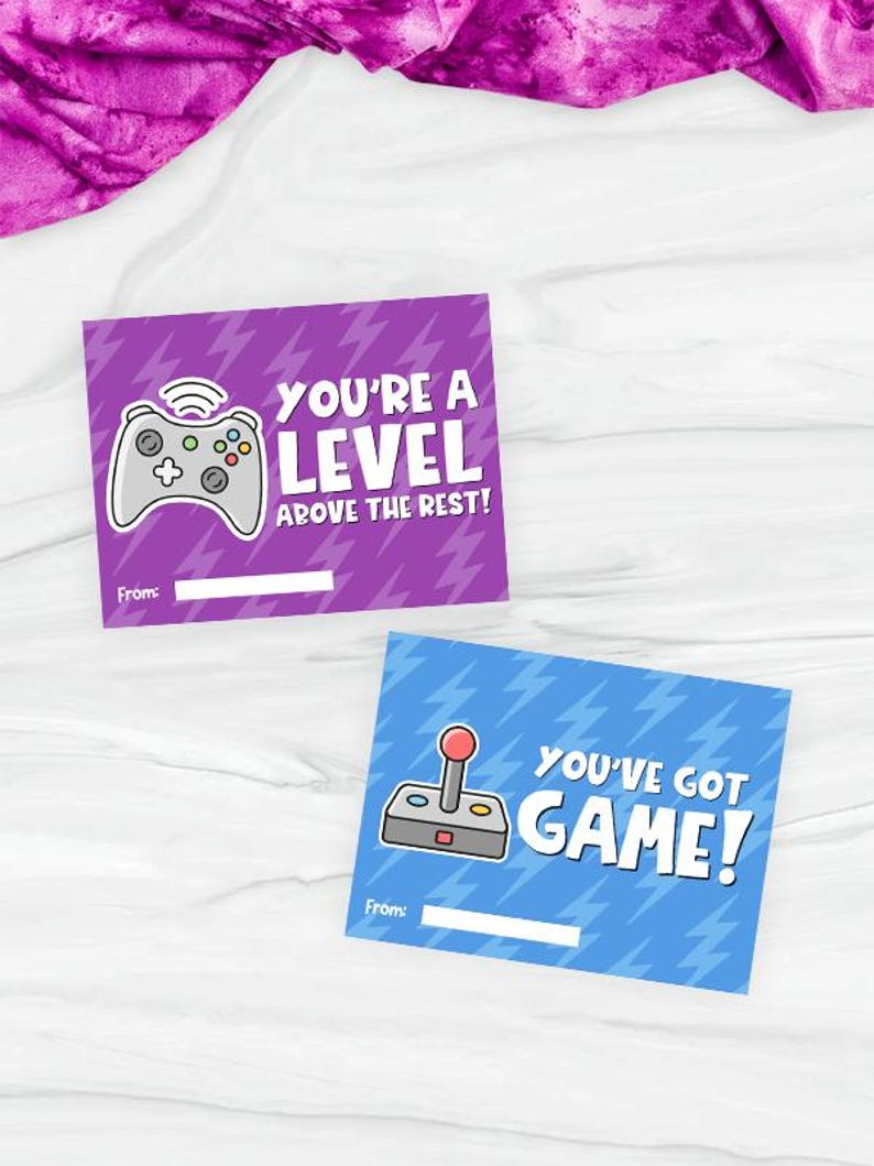 Video Game Valentine Cards for Kids | Gamer Valentines for Boys | TK ...