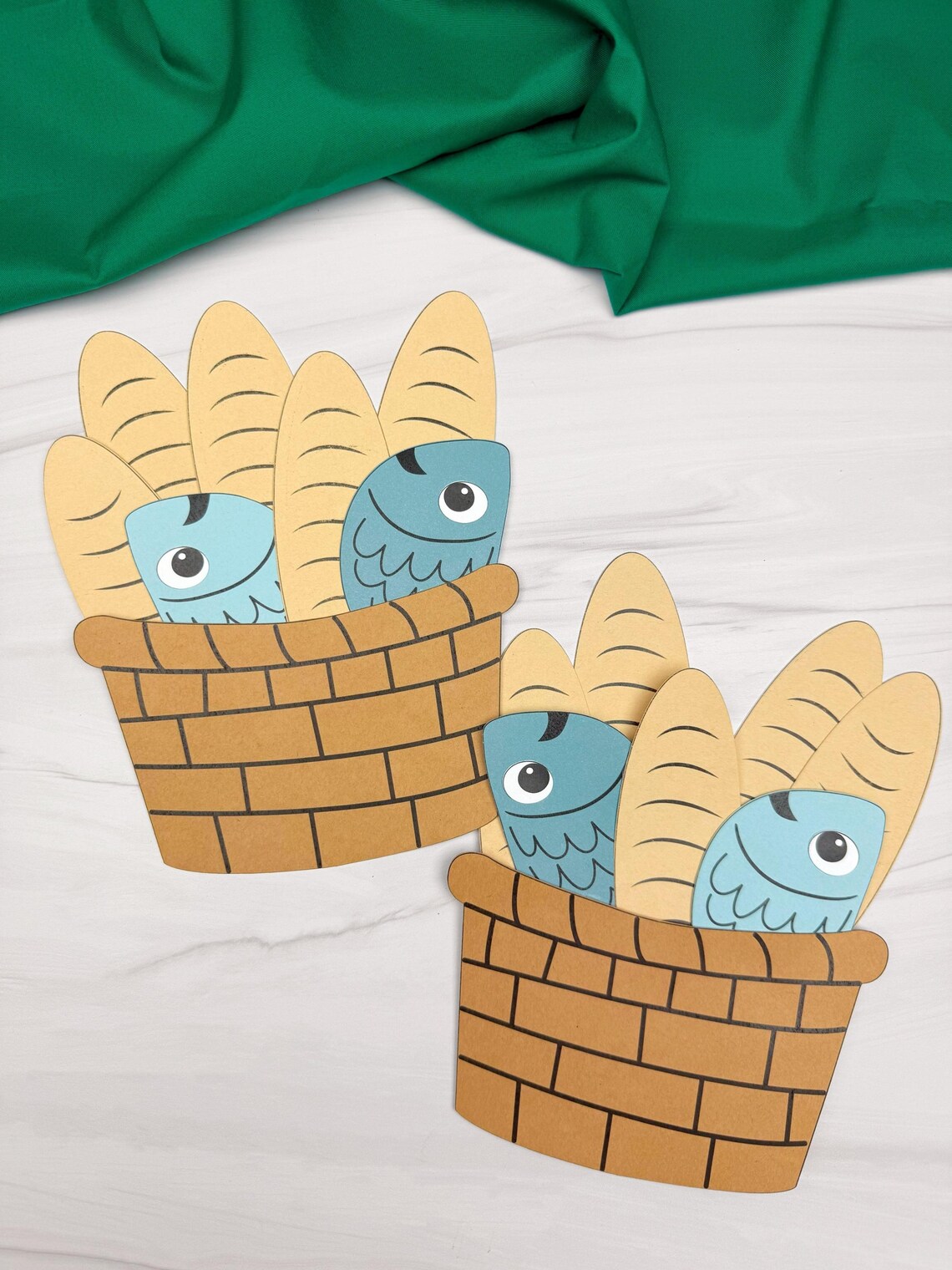5 Loaves & 2 Fish Craft Template | Simple Bible Craft | Childrens ...