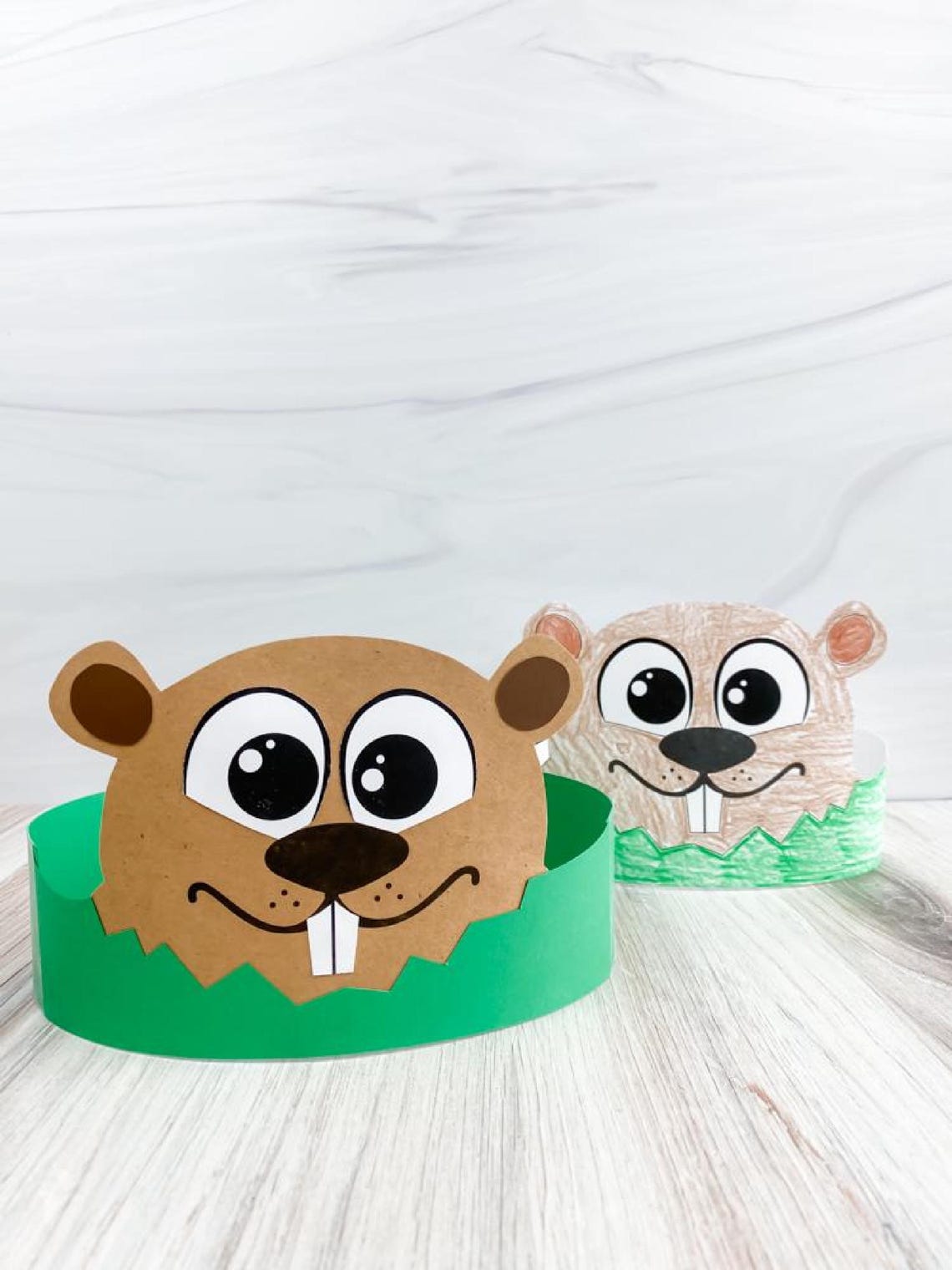 Groundhog Headband Craft Template | Daycare Winter Ideas | Kids ...