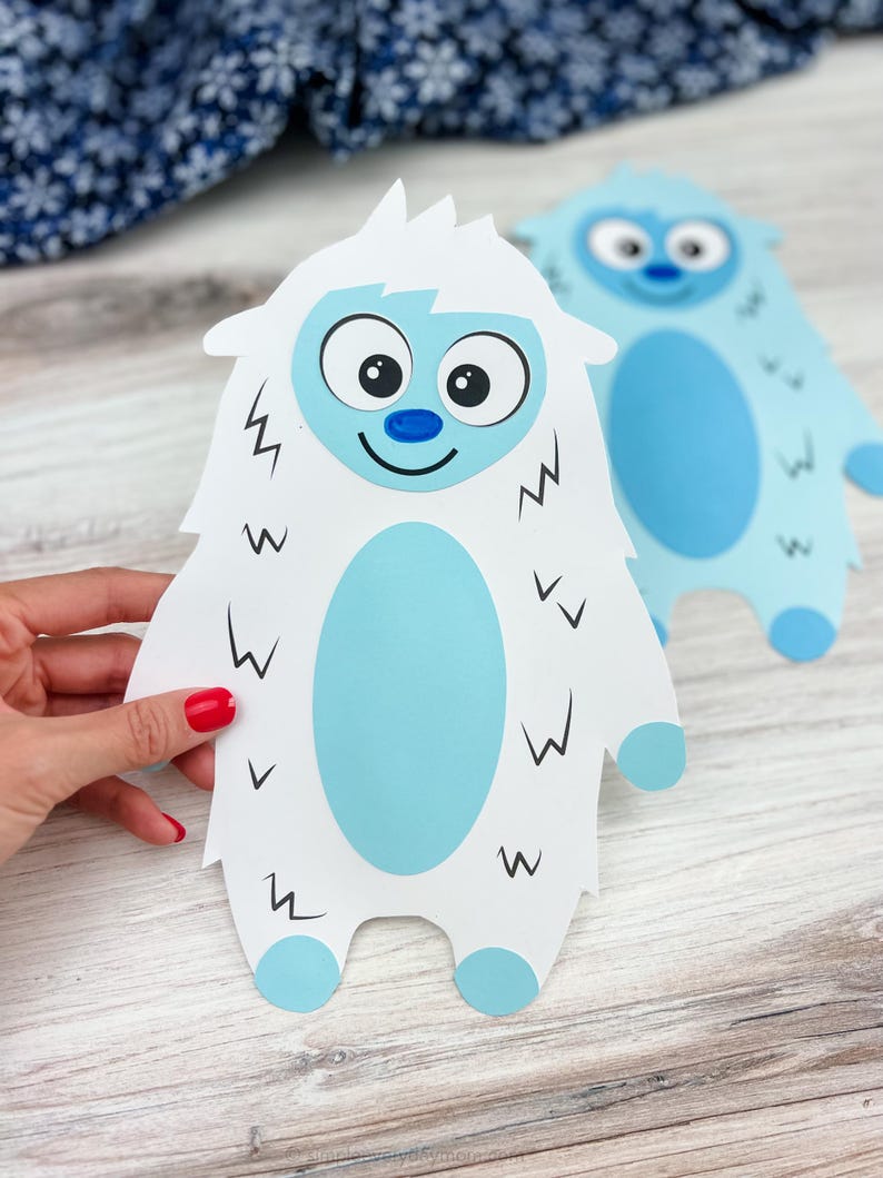 Abominable Snowman Craft Template | Daycare Winter Idea | Classroom ...