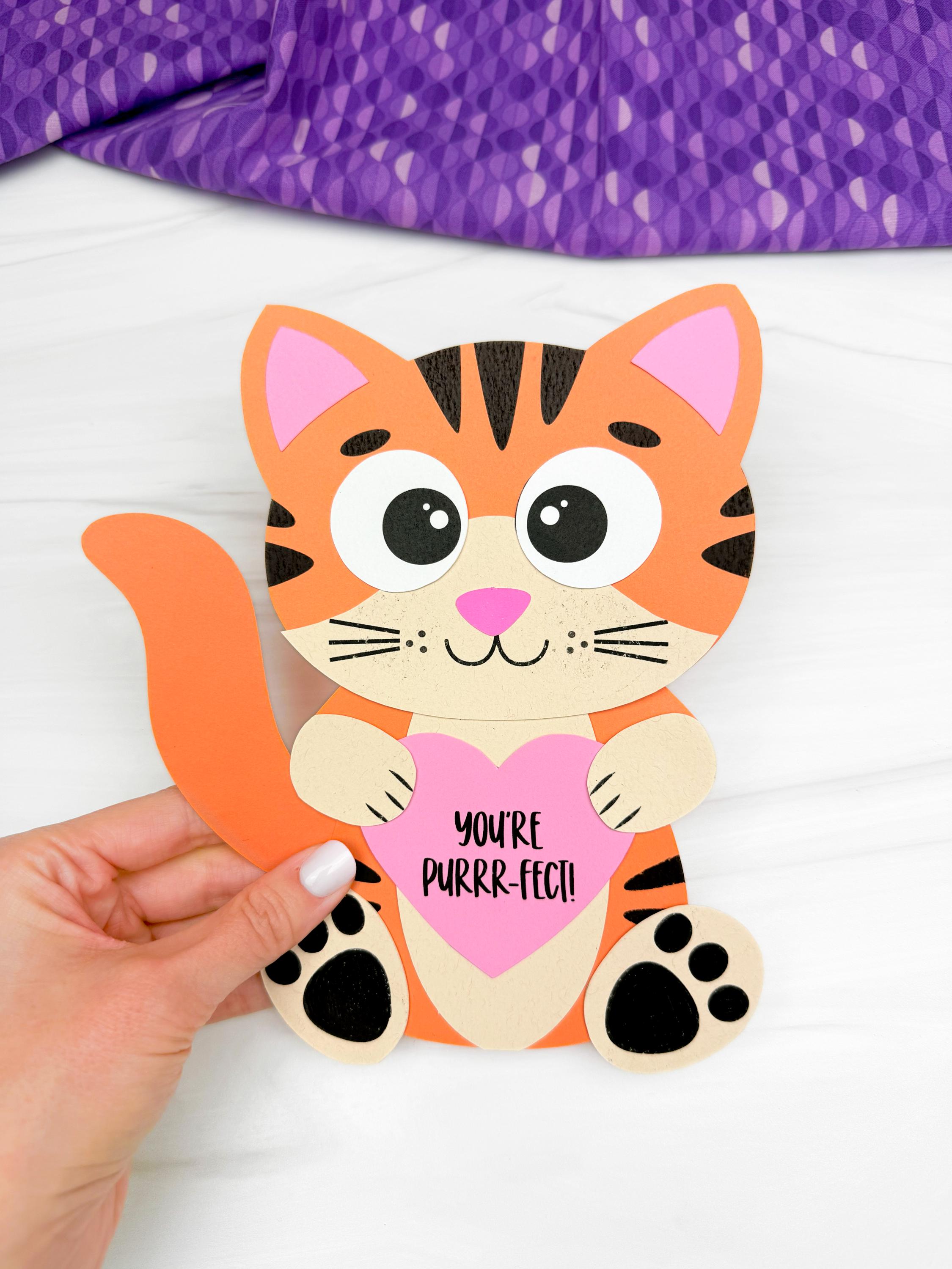 Cat Valentine Craft Template | Valentine Group Craft Option | Class ...