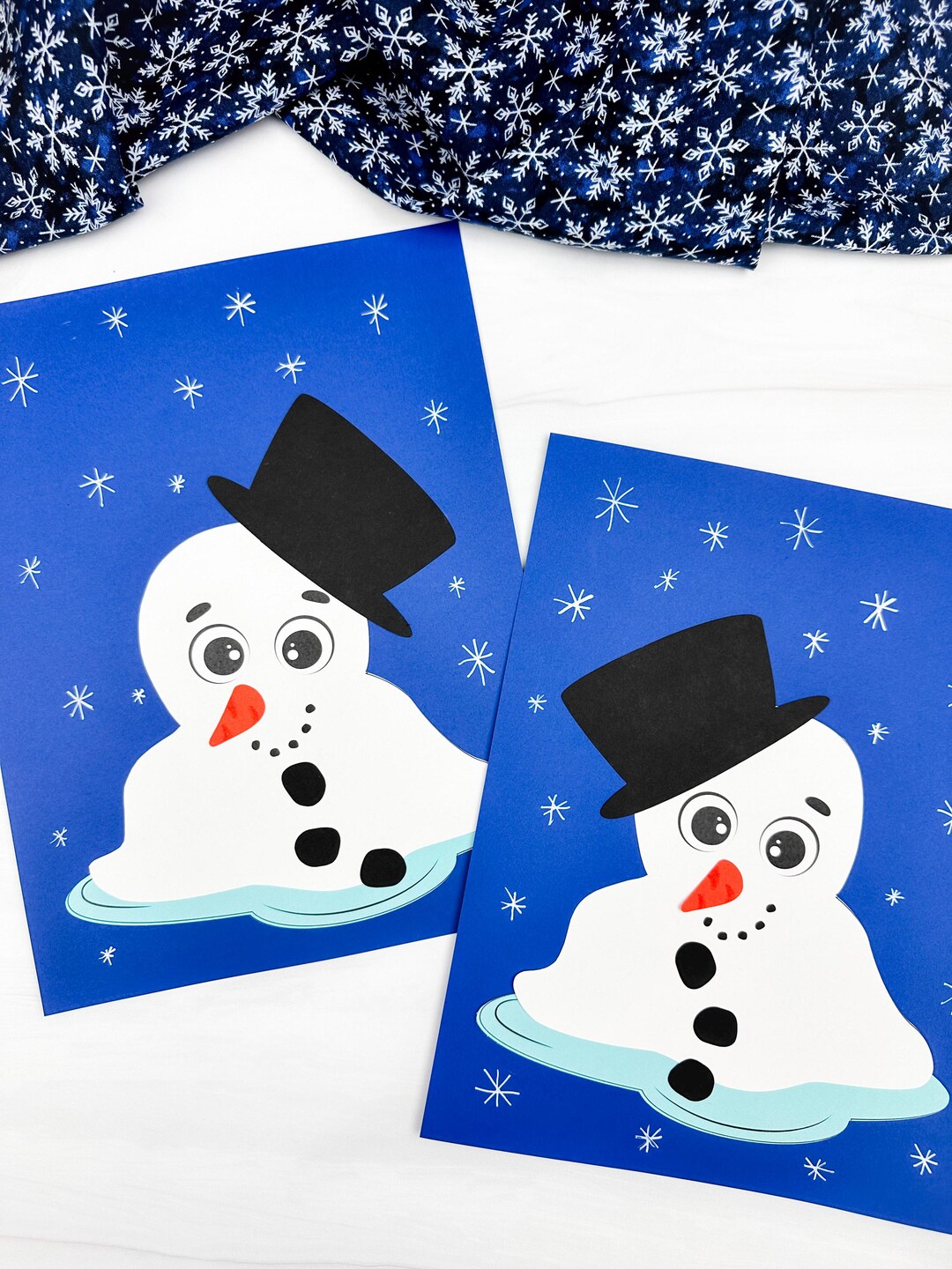 Melted Snowman Craft Template | Build A Snowman Kit Printable | Fun ...