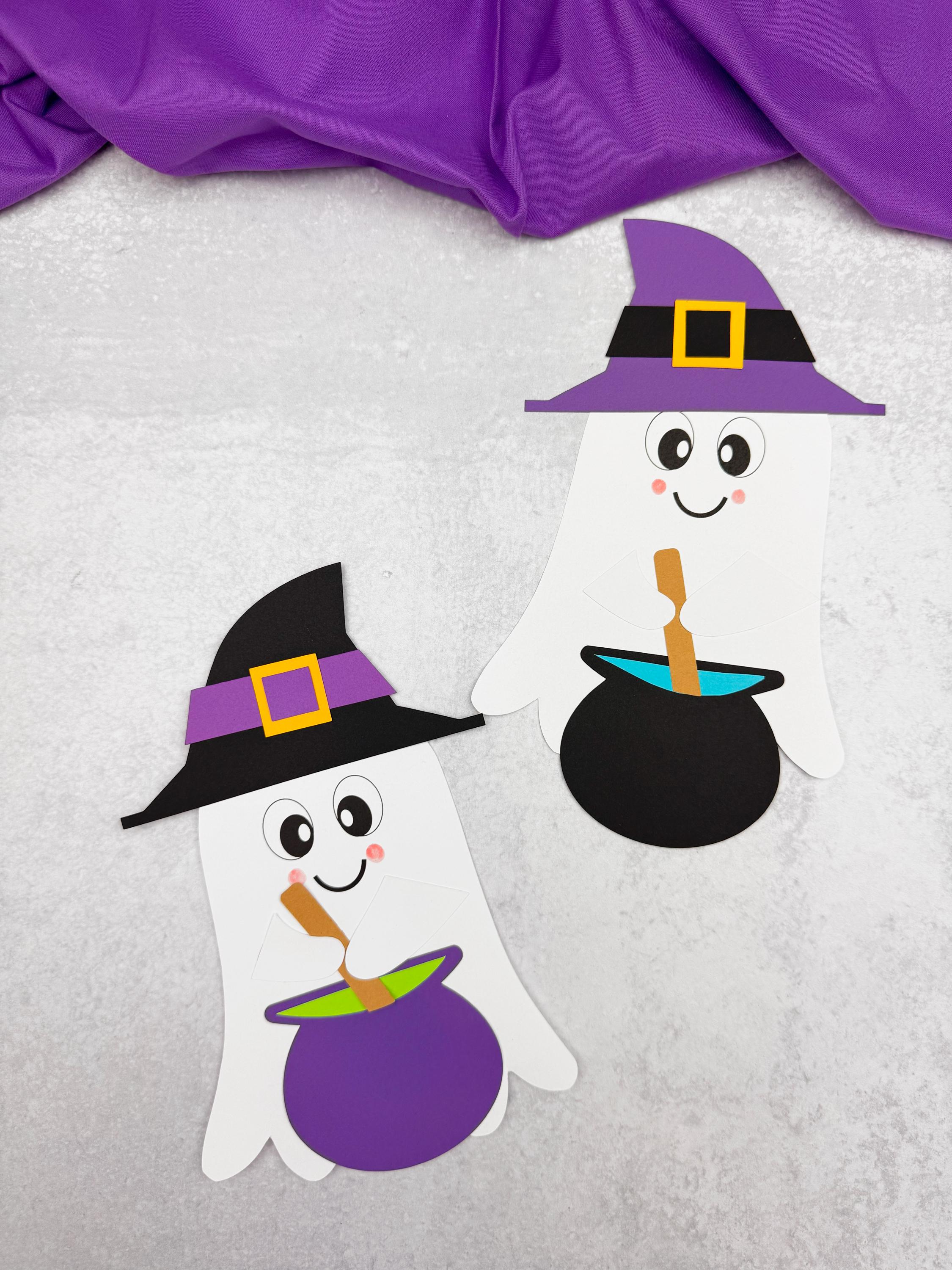 Witch Ghost Craft Template | Printable Halloween Activity for Kids - Etsy