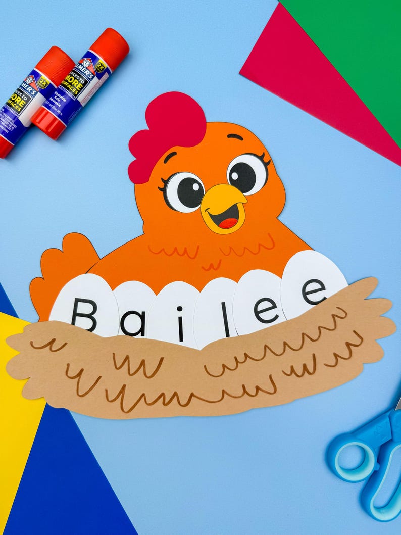 Chicken Name Craft Template | Farm Name Activity for Preschool & Pre K ...