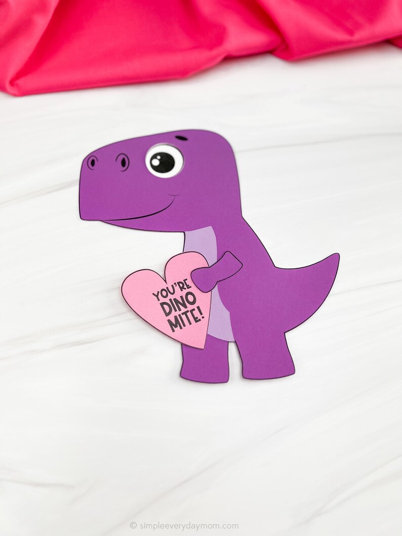 Dinosaur Valentine Craft Template | TK Classroom Craft | Dinosaur Cut ...