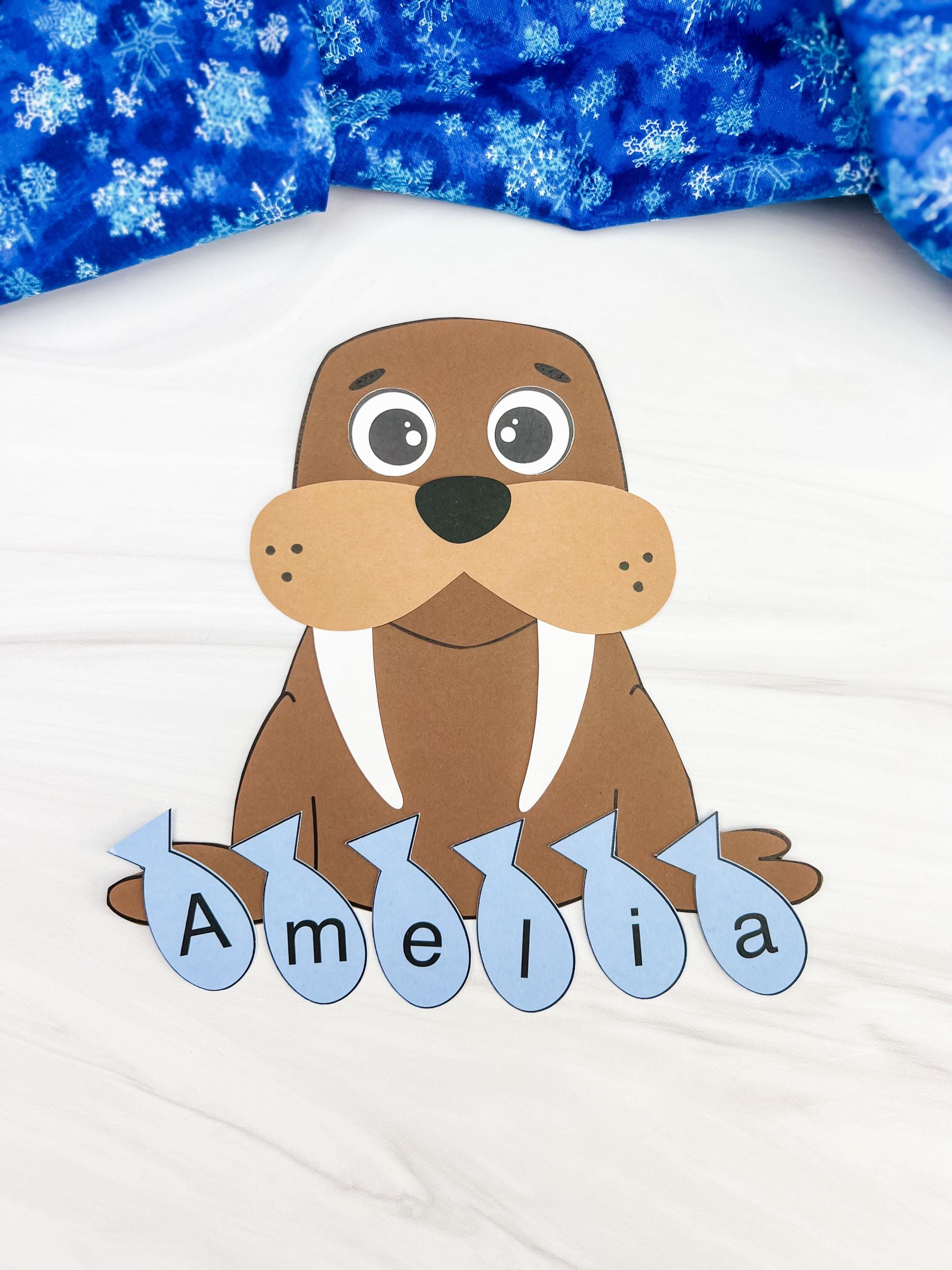 Walrus Name Craft Template | Winter Bulletin Idea | Editable Arctic ...