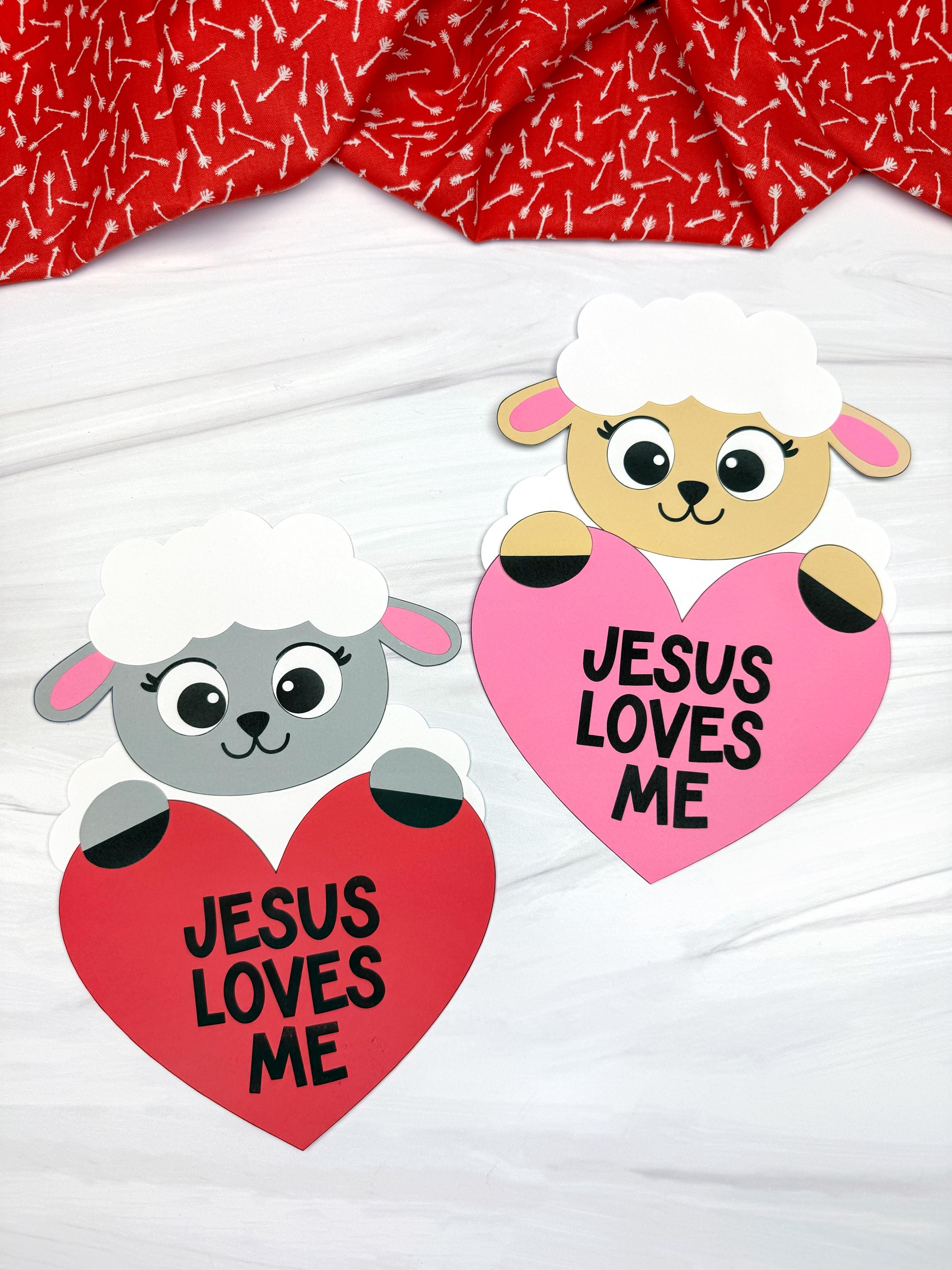 Jesus Loves Me Valentine Craft Template | - Etsy