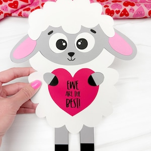 Sheep Valentine Craft Template | Easy Valentine Sheep Activity ...