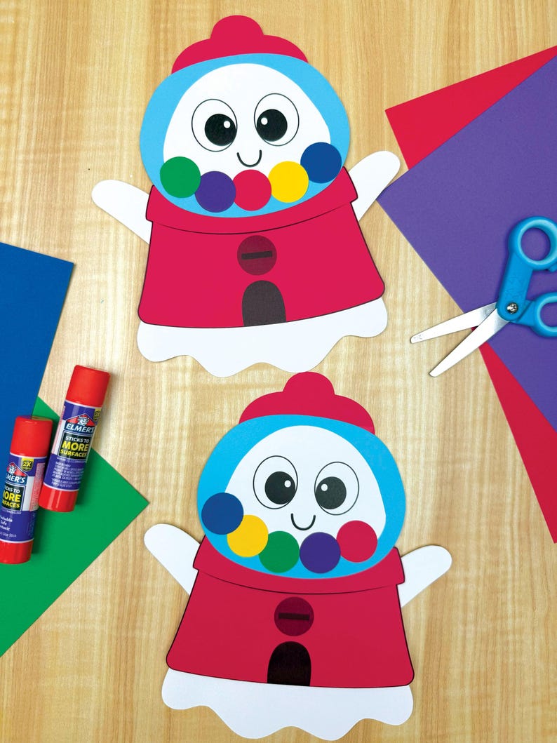 Gumball Machine Ghost Disguise Craft Template | Printable Hide the ...