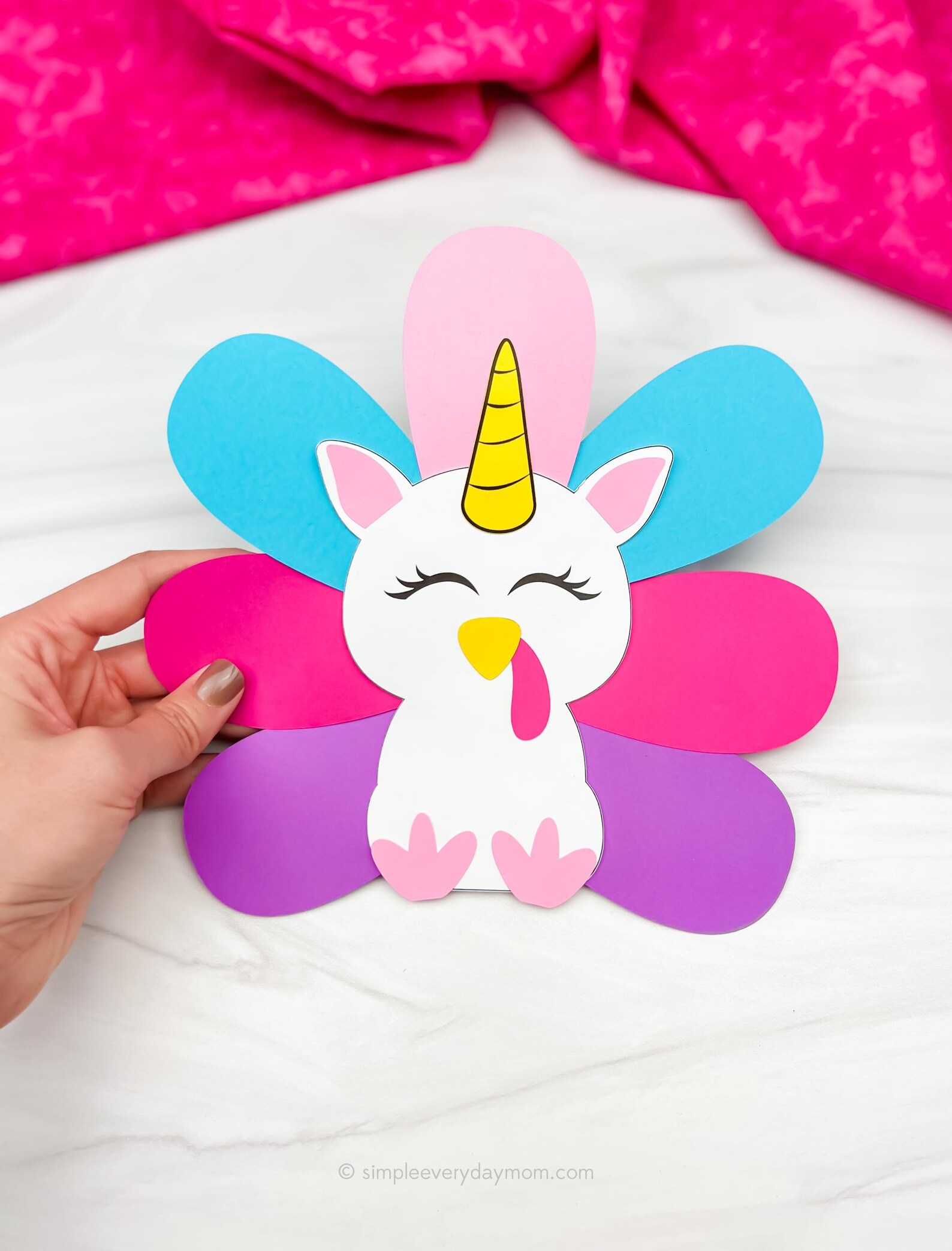 Girl Turkey Disguise Craft Template | Hide the Turkey as A Unicorn ...