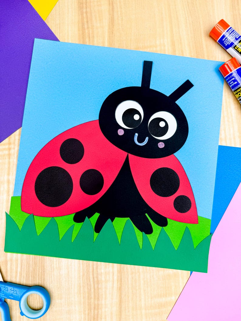 Ladybug Paper Craft Template | Insect Unit Craft | Nature Lesson Craft ...
