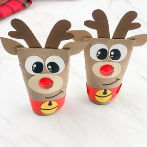 Toilet Roll Reindeer Craft Template | Printable Christmas Activity for ...