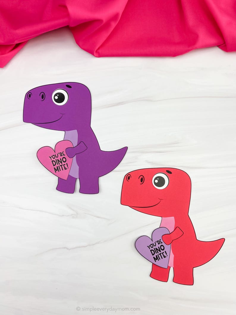 Dinosaur Valentine Craft Template | TK Classroom Craft | Dinosaur Cut ...
