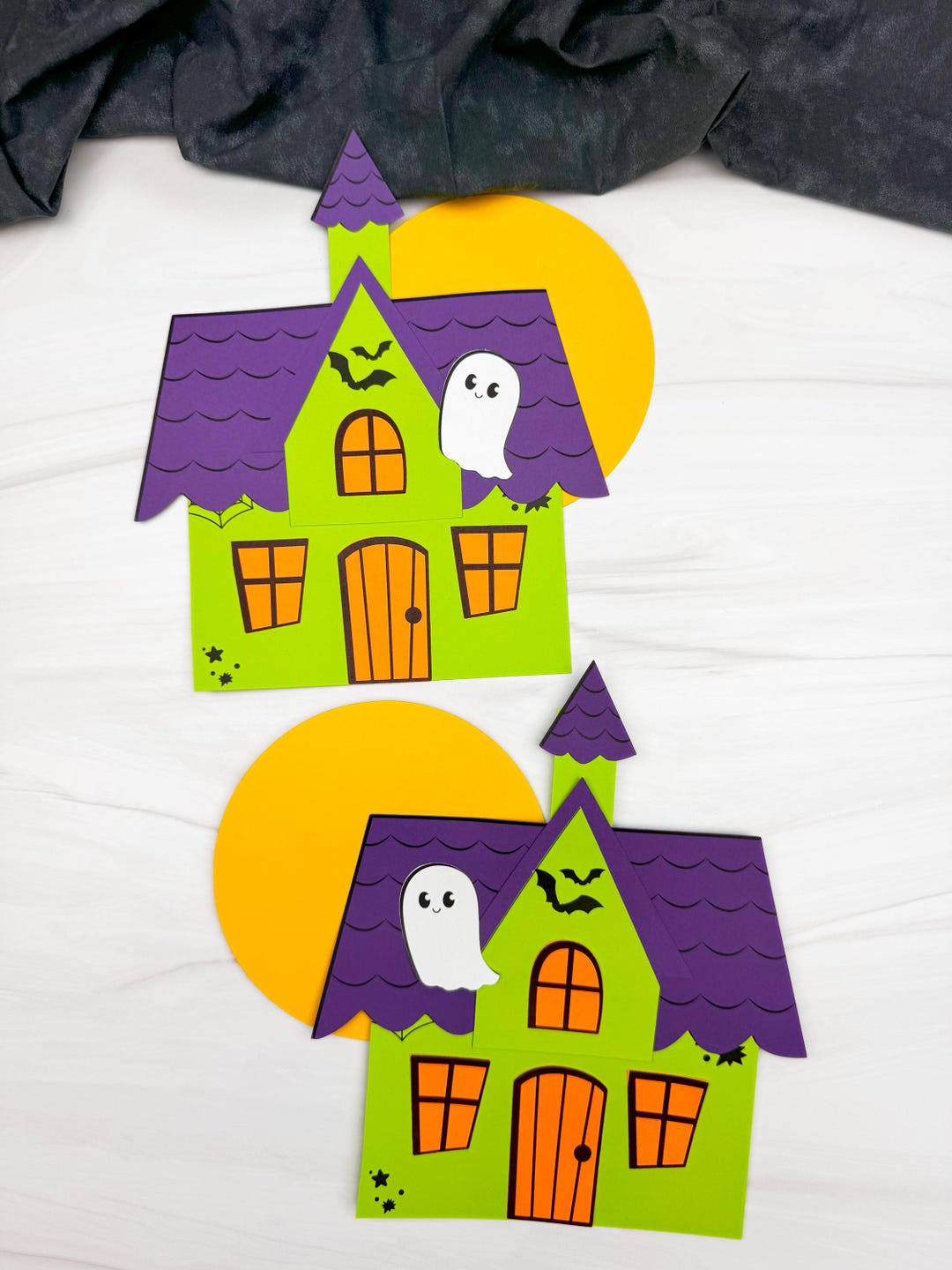 Haunted House Paper Craft Template | Printable Halloween Activity for ...