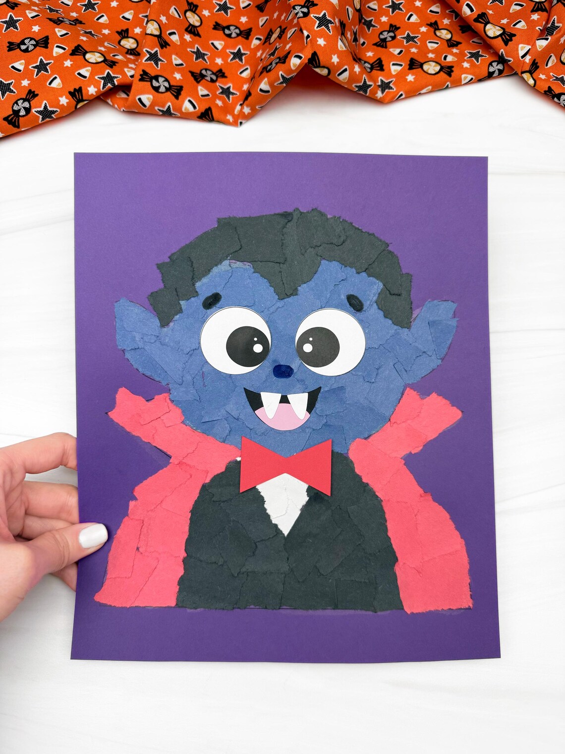 Torn Paper Vampire Craft – Printable Halloween Fine Motor Activity - Etsy