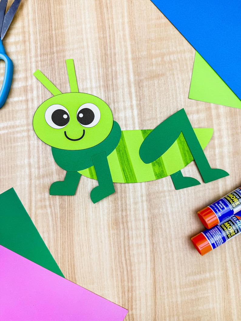 Grasshopper Craft for Kids Template | Early Learner Craft for Spring ...