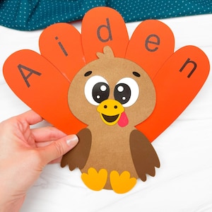 Printable Turkey Name Craft Template | Editable Thanksgiving Activity ...