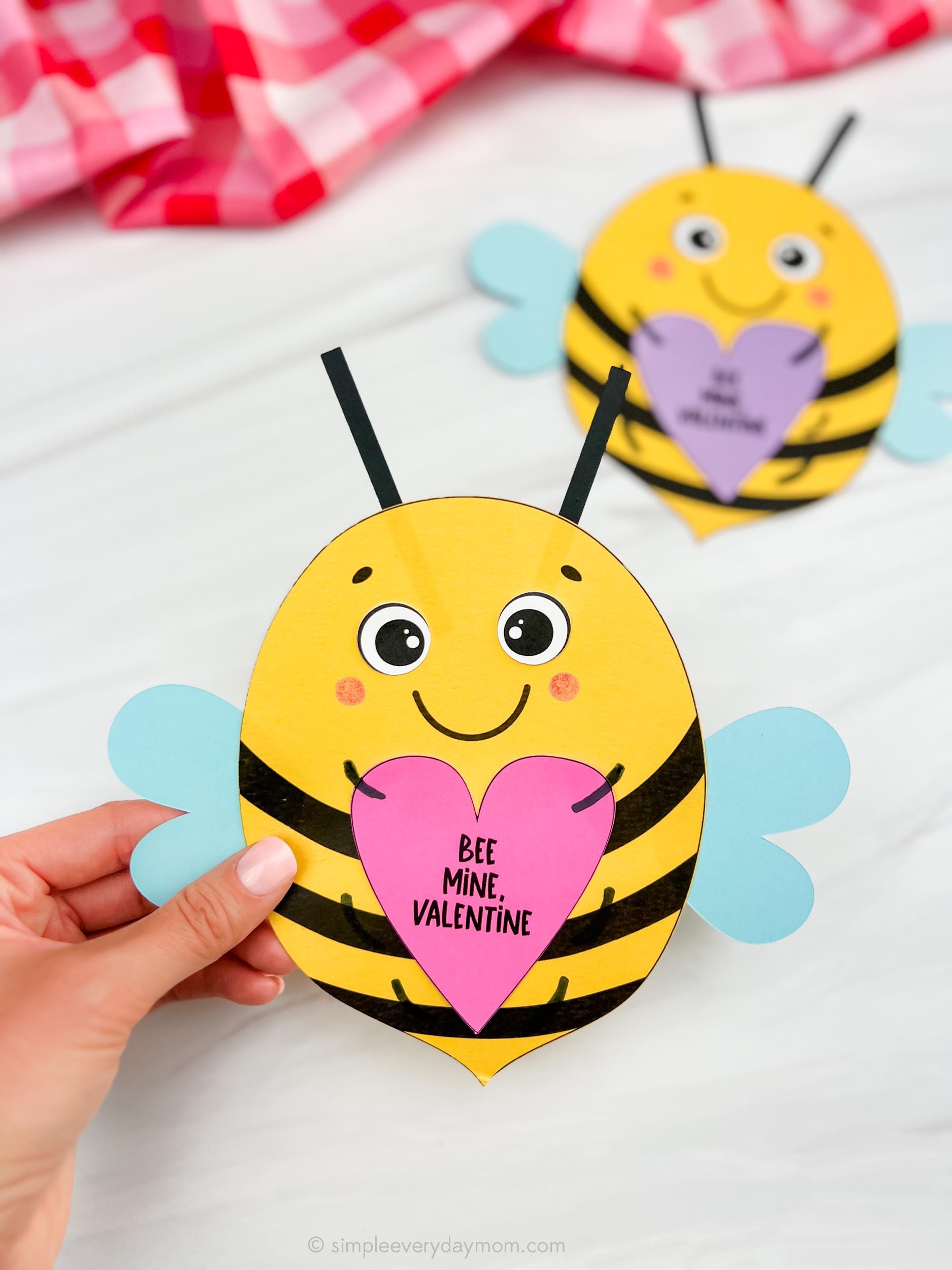 Bee Valentine Craft Template | Make Your Own Bee Activity | Group Craft ...