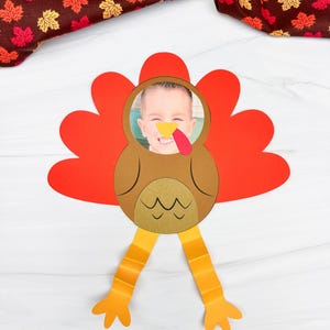 Turkey Craft for Kids | Printable Thanksgiving Photo Keepsake Template ...