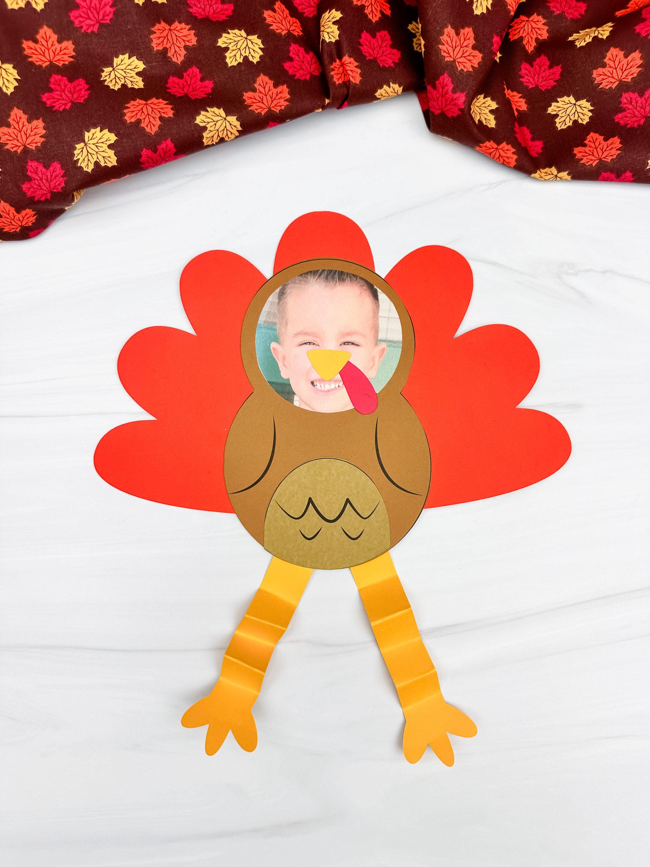 Turkey Craft for Kids | Printable Thanksgiving Photo Keepsake Template ...