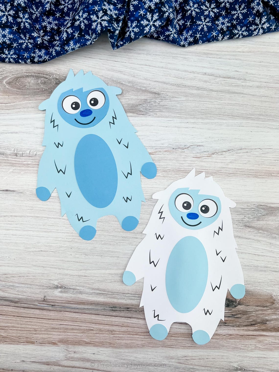 Abominable Snowman Craft Template | Daycare Winter Idea | Classroom ...