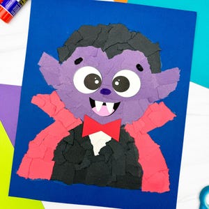 Torn Paper Vampire Craft – Printable Halloween Fine Motor Activity - Etsy
