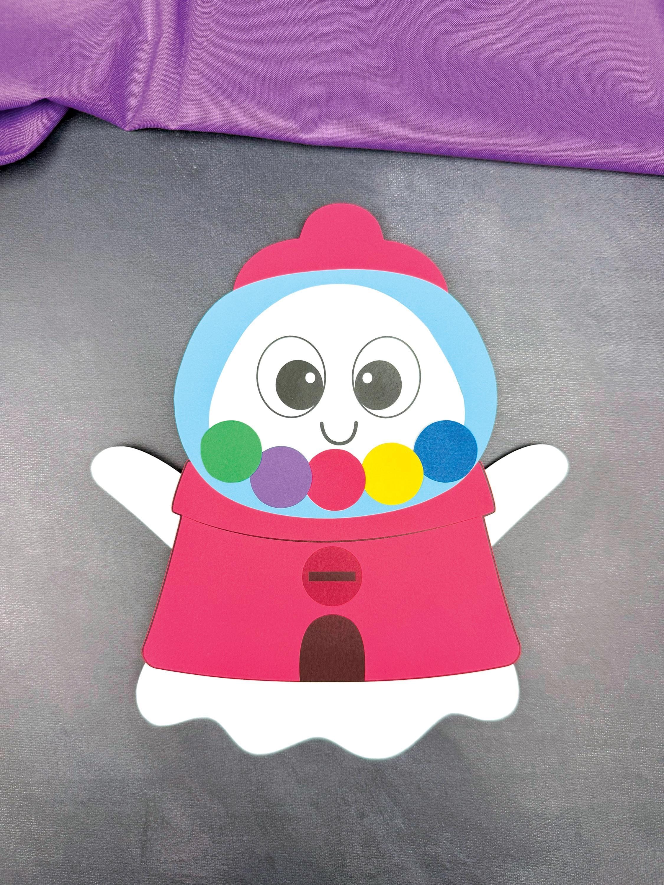 Gumball Machine Ghost Disguise Craft Template | Printable Hide the ...