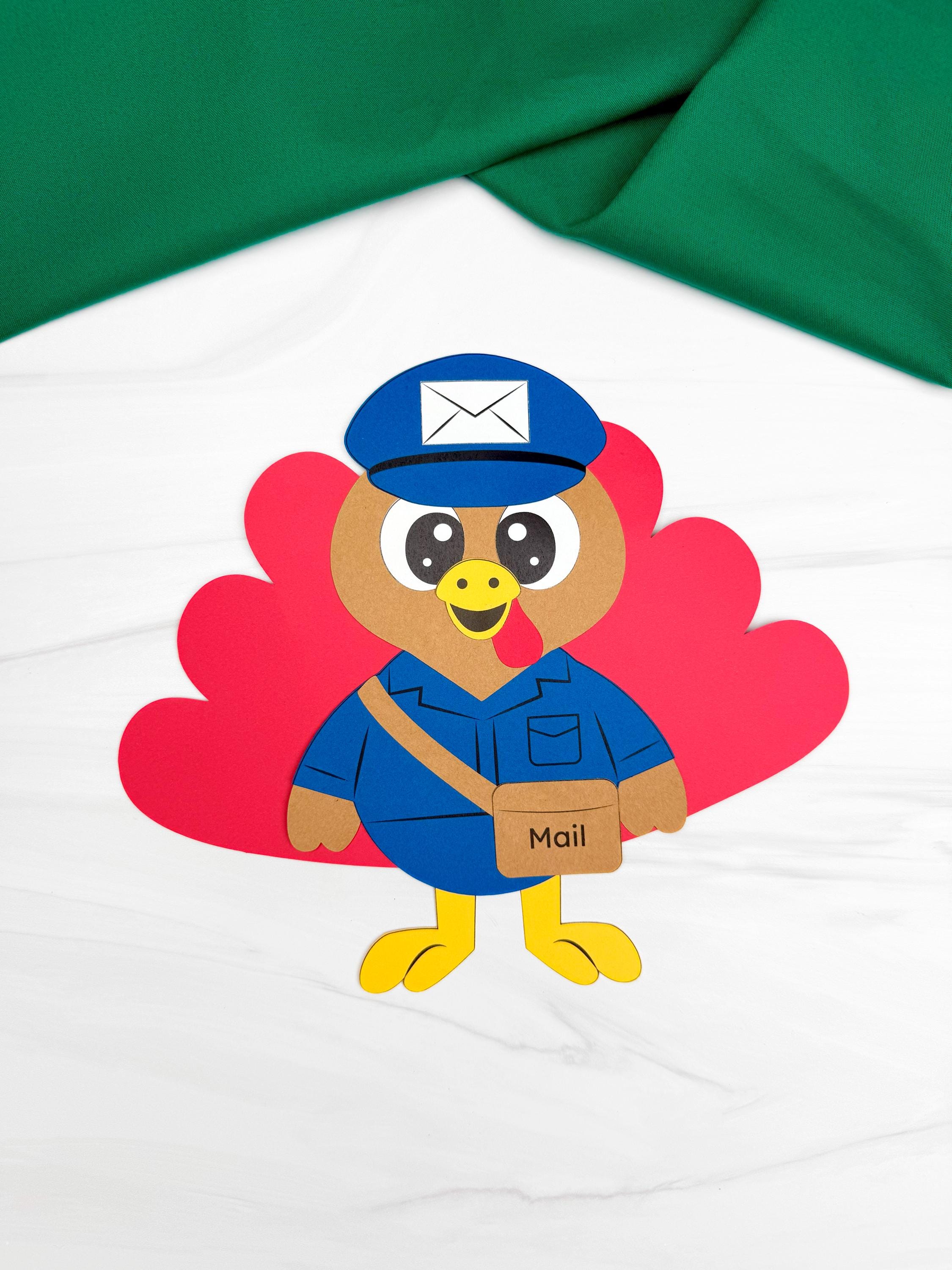 Mailman Turkey Disguise Craft Template | Thanksgiving Build a Turkey ...