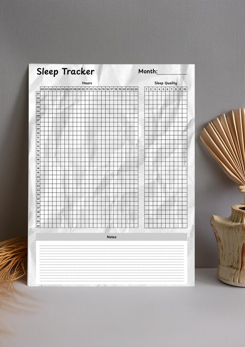 Digital Monthly Sleep Tracker Template - Etsy