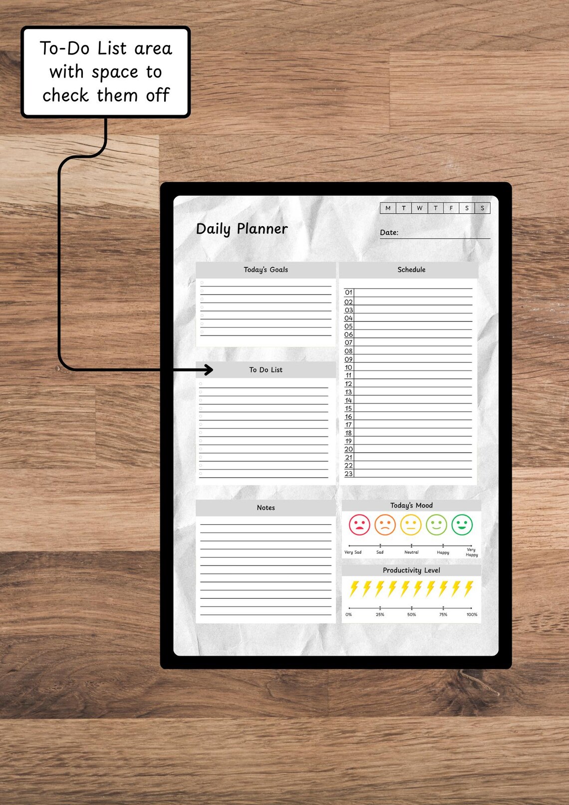 Digital Daily Planner Template - Etsy